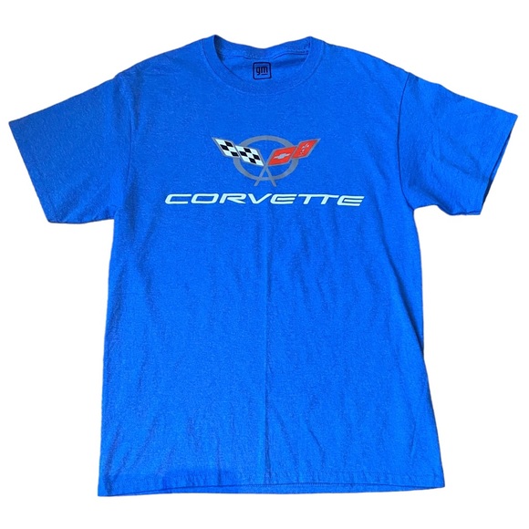 GM Official | Shirts | Gm Official Chevy Corvette Logo Tee Med Flag ...